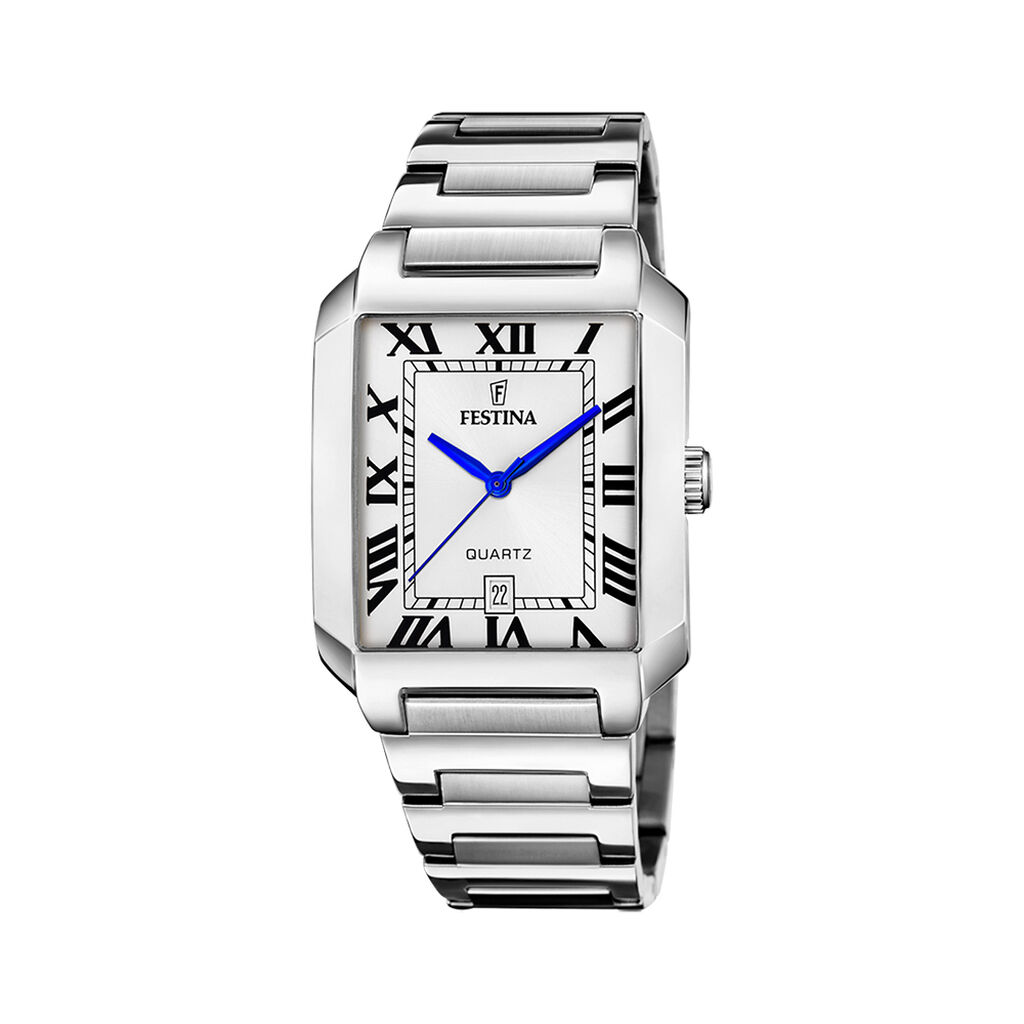 Montres Festina F20677/1 Acier Boucle déployante simple Blanc Rectangulaire - HIMHBQW00I0 ...
