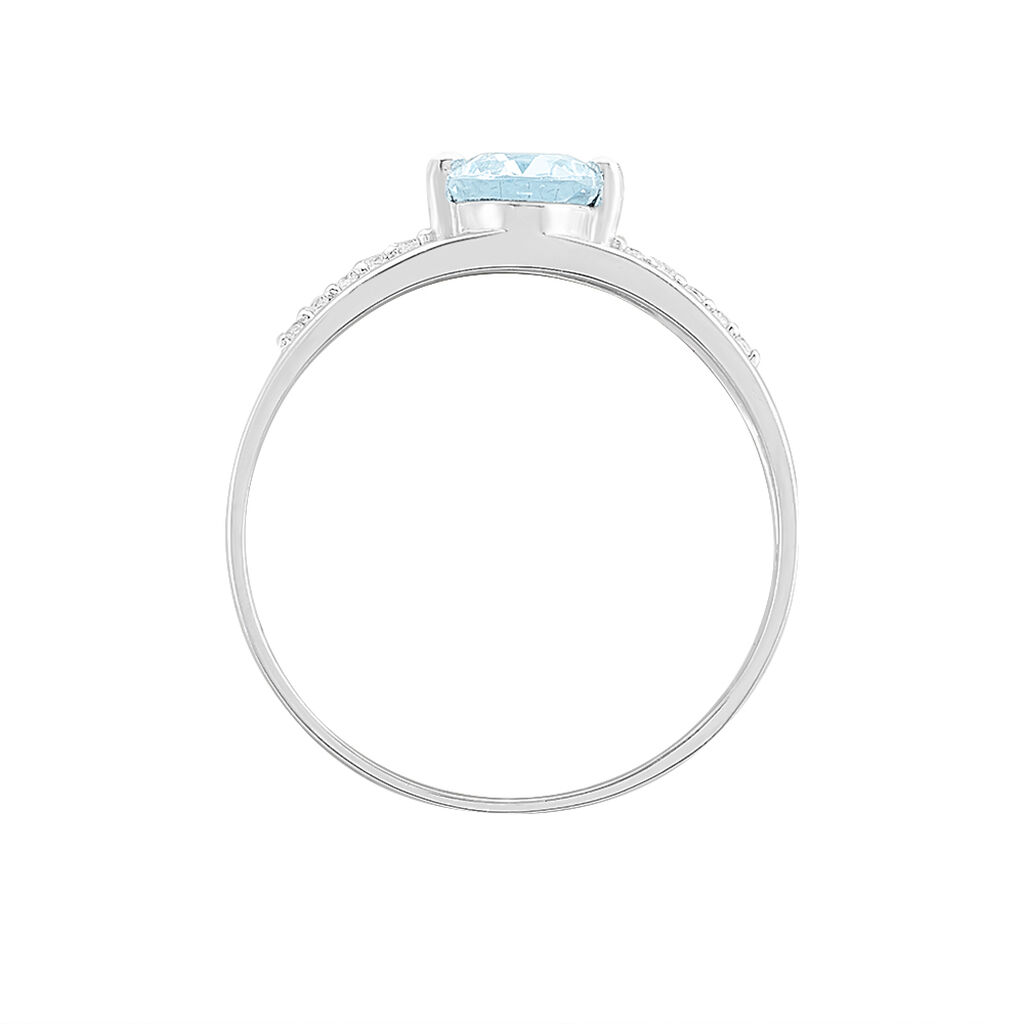 Bague Milna Or Blanc Topaze Et Oxyde De Zirconium